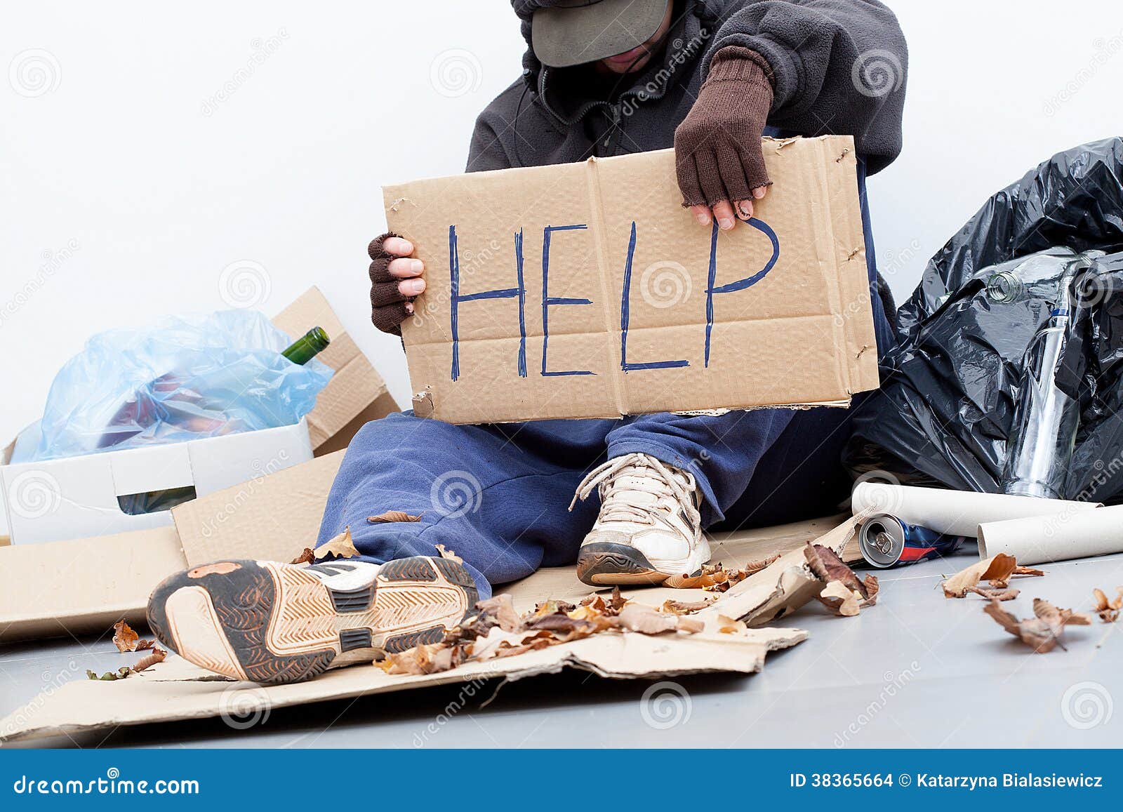 Homeless Man Asking for a Help Stock Photo - Image of asking, failure ...