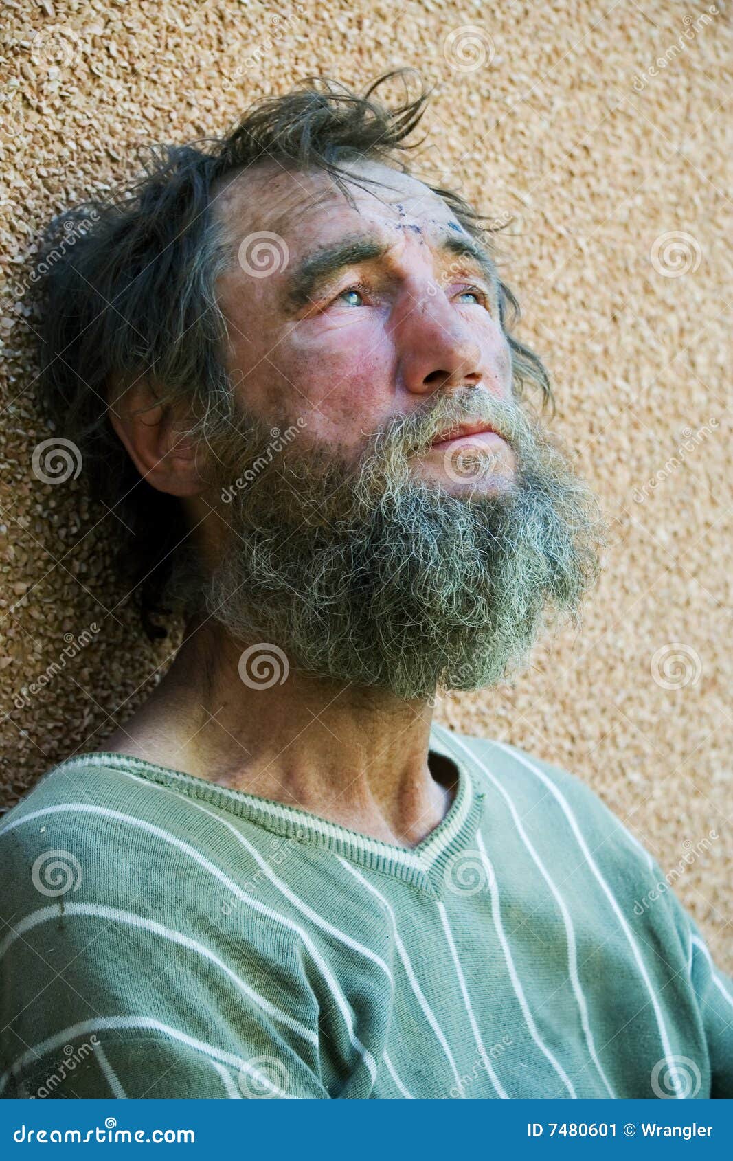 Homeless man in depression stock image. Image of male - 7480601