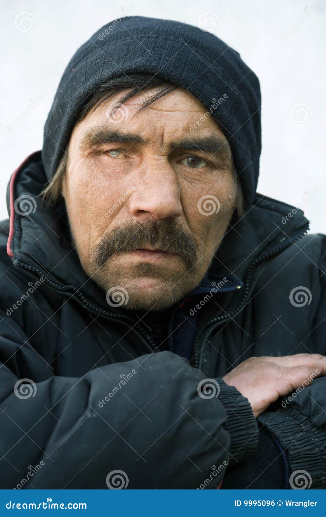 Homeless man in depression stock photo. Image of homeless - 9995096
