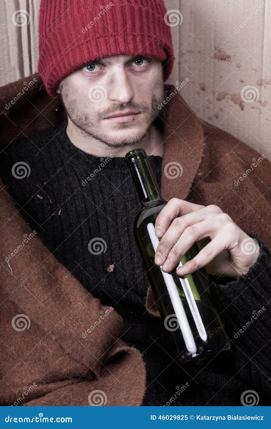Homeless man drinking wine stock image. Image of homeless - 46029825