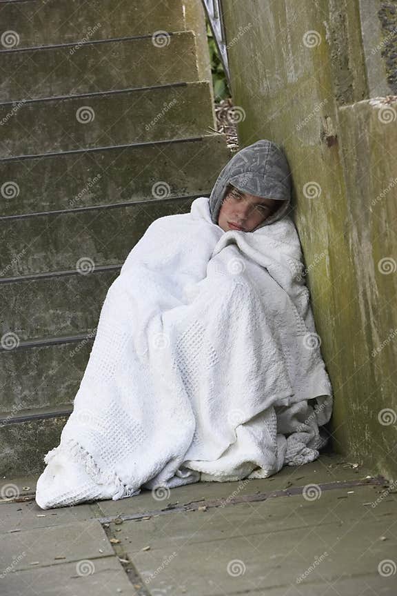 Homeless Man Sleeping Rough Stock Photo - Image of issue, social: 10401066