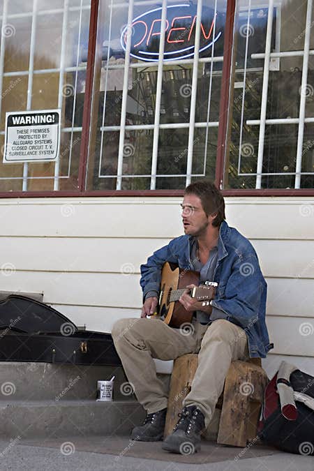 Homeless Musician stock photo. Image of sing, coin, amuse - 993326