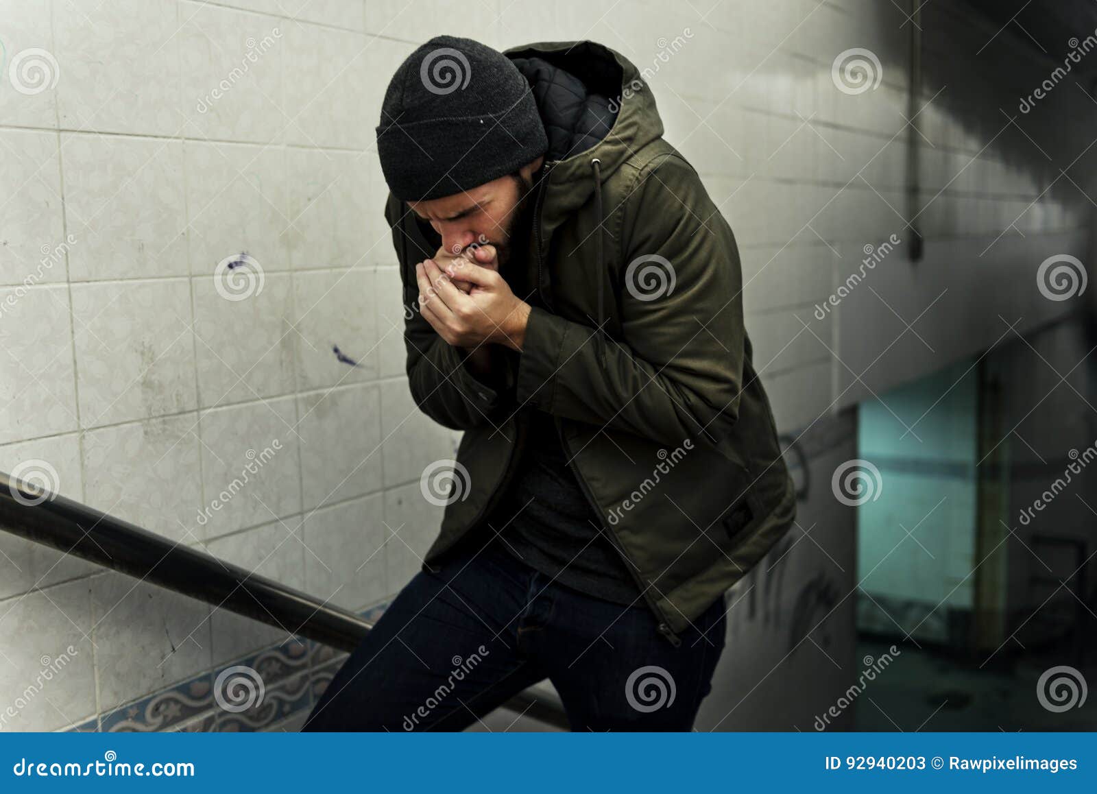 Homeless People Feeling Cold in Winter Stock Image - Image of problems ...