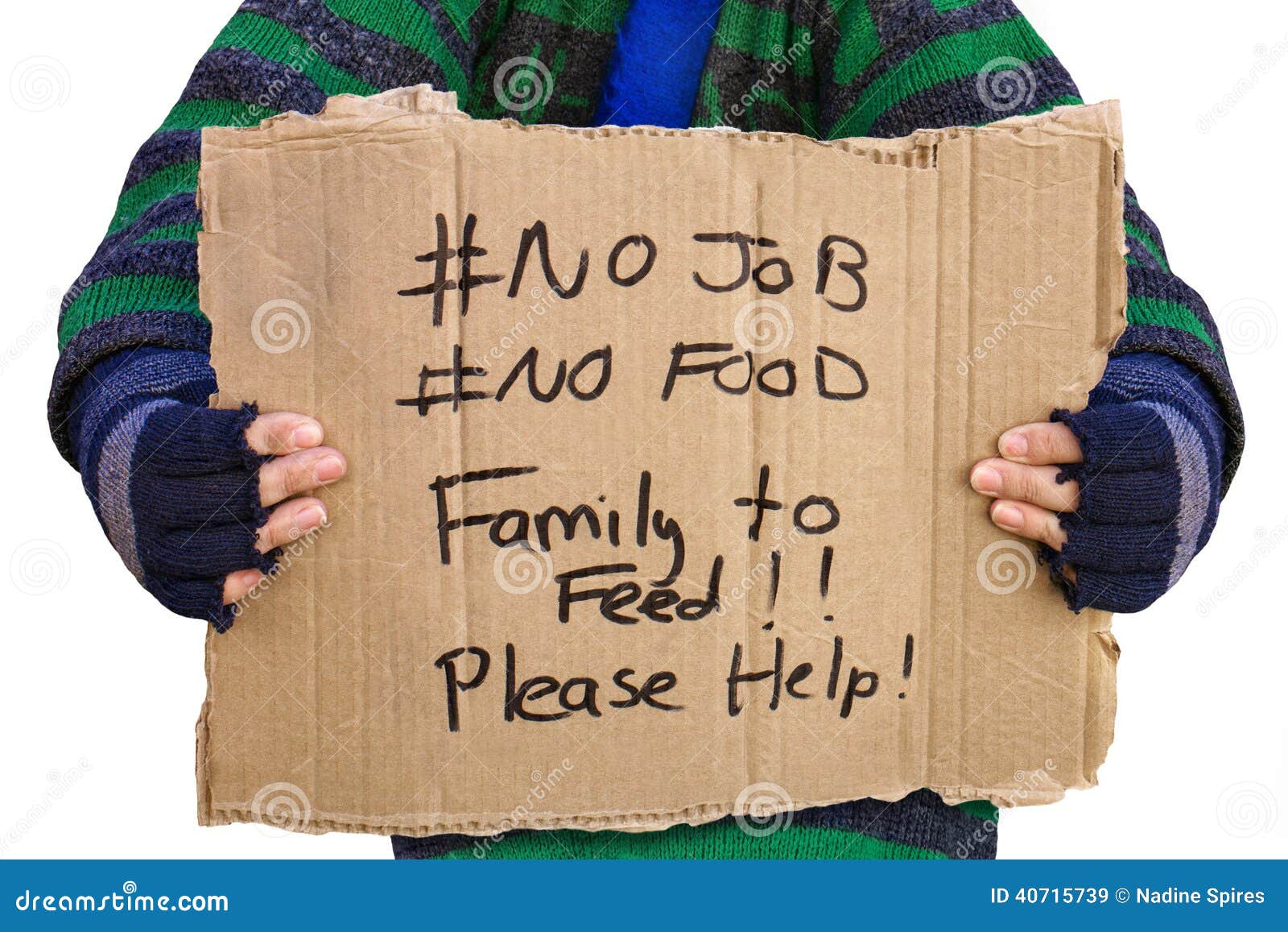 Homeless Family Sign