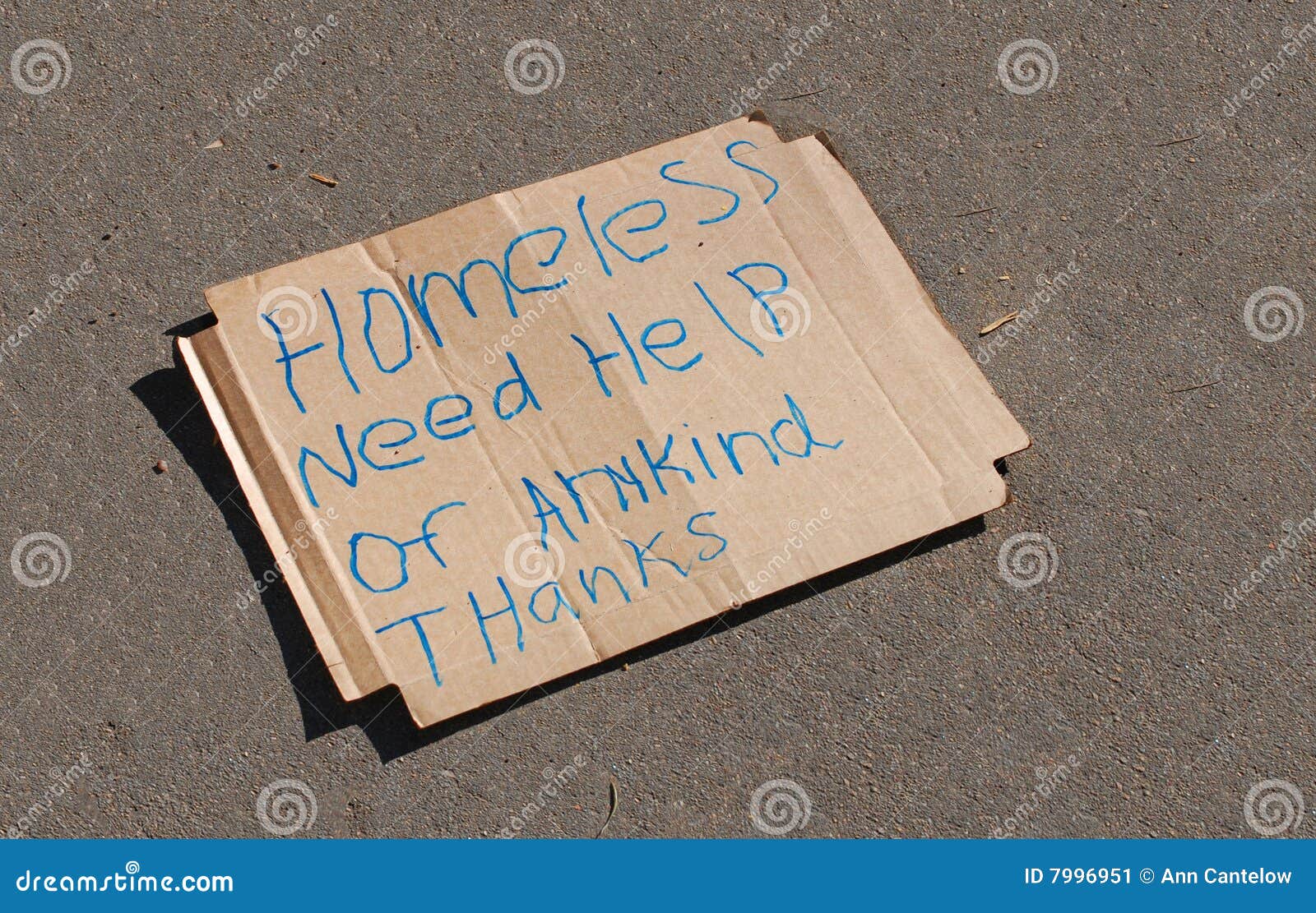 Homeless Sign stock image. Image of help, homeless, destitute - 7996951