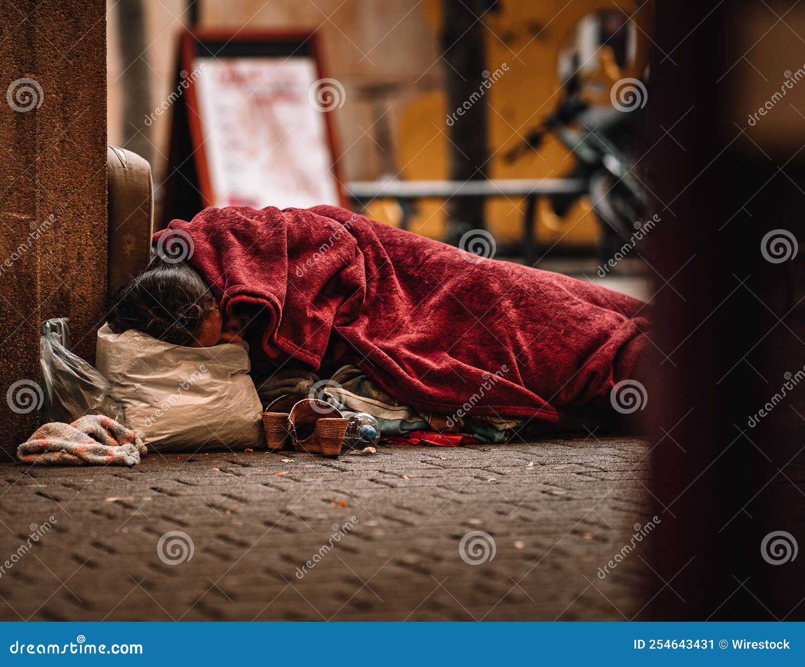 Homeless Sleeping on the Street Editorial Photo - Image of outdoors ...