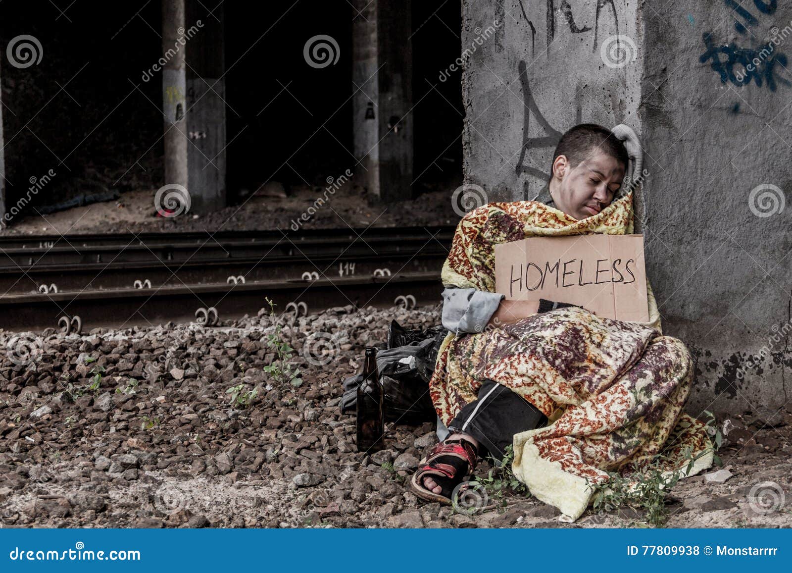 Homeless Woman Sign