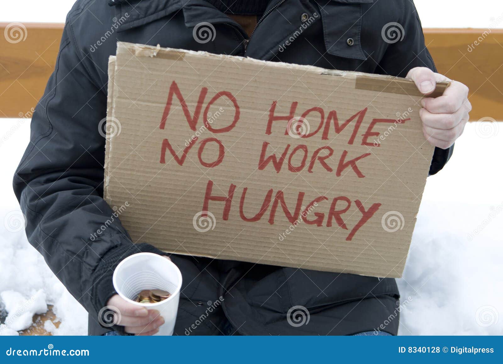 Homeless, Unemployed, Hungry Stock Photo - Image of miserable, beggar ...