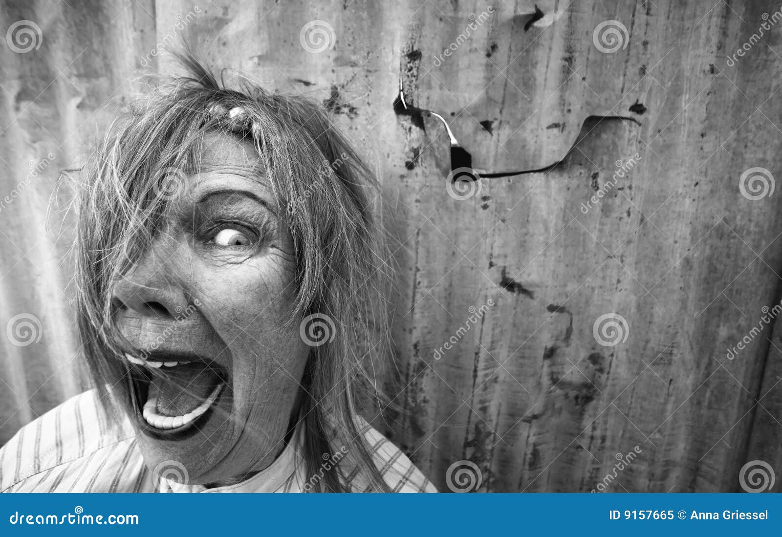 Crazy Lady Screaming