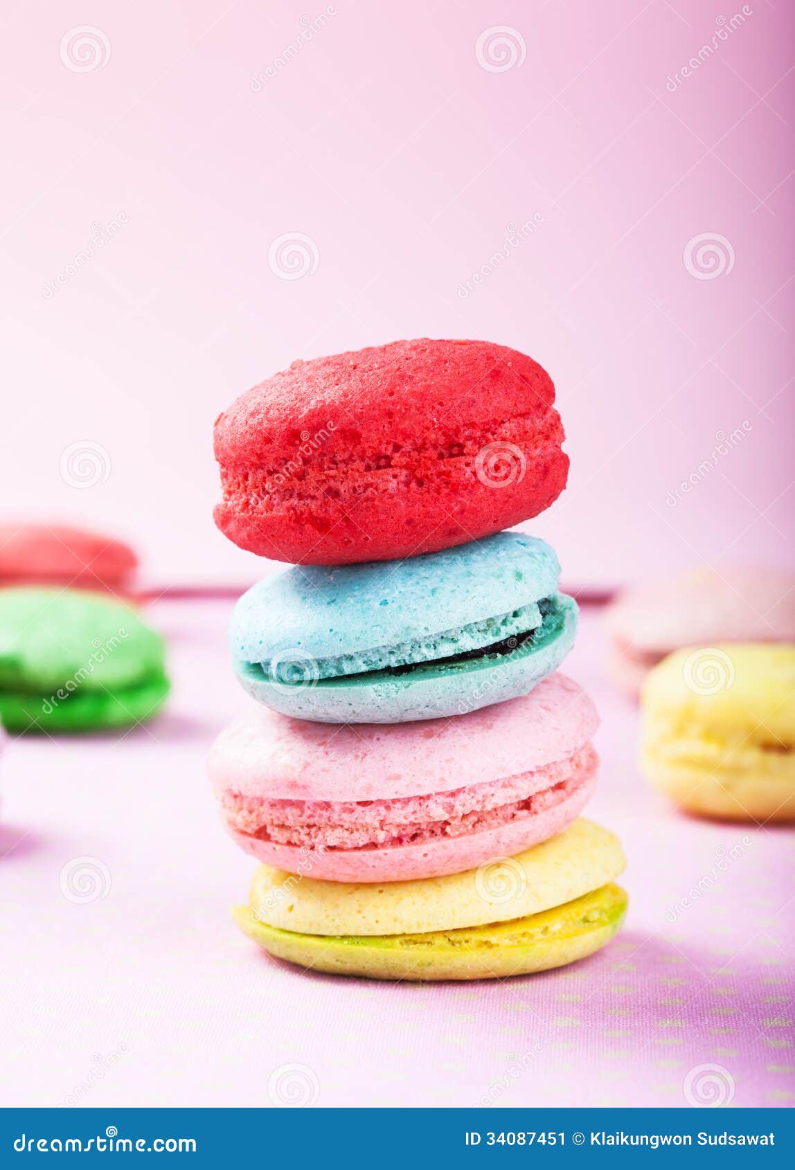 Homely Macaron Stack Close Up Stock Image - Image of gourmet, macaron ...