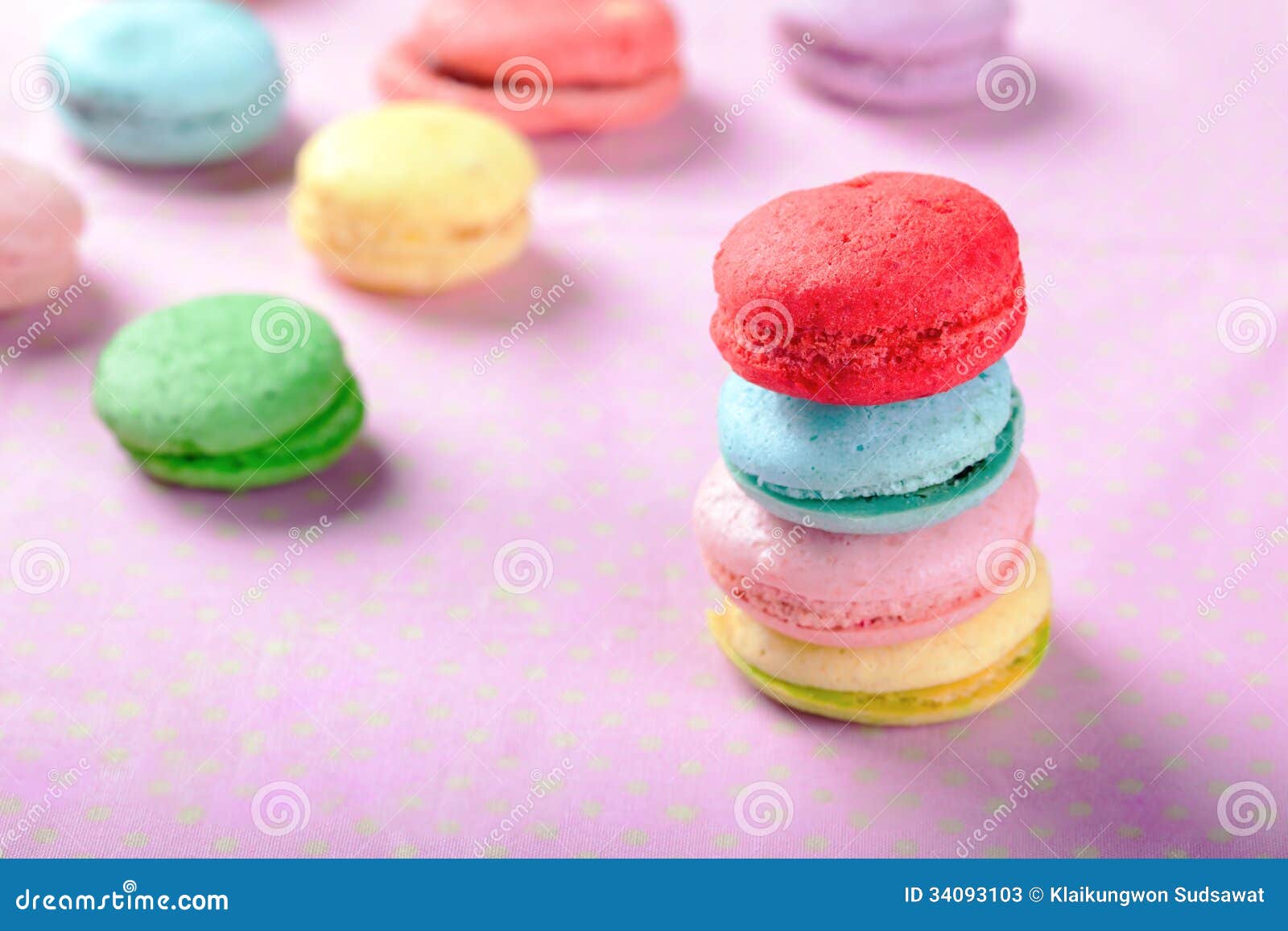 Homely Macaron Stack Close Up Stock Image - Image of flavor, macaroon ...
