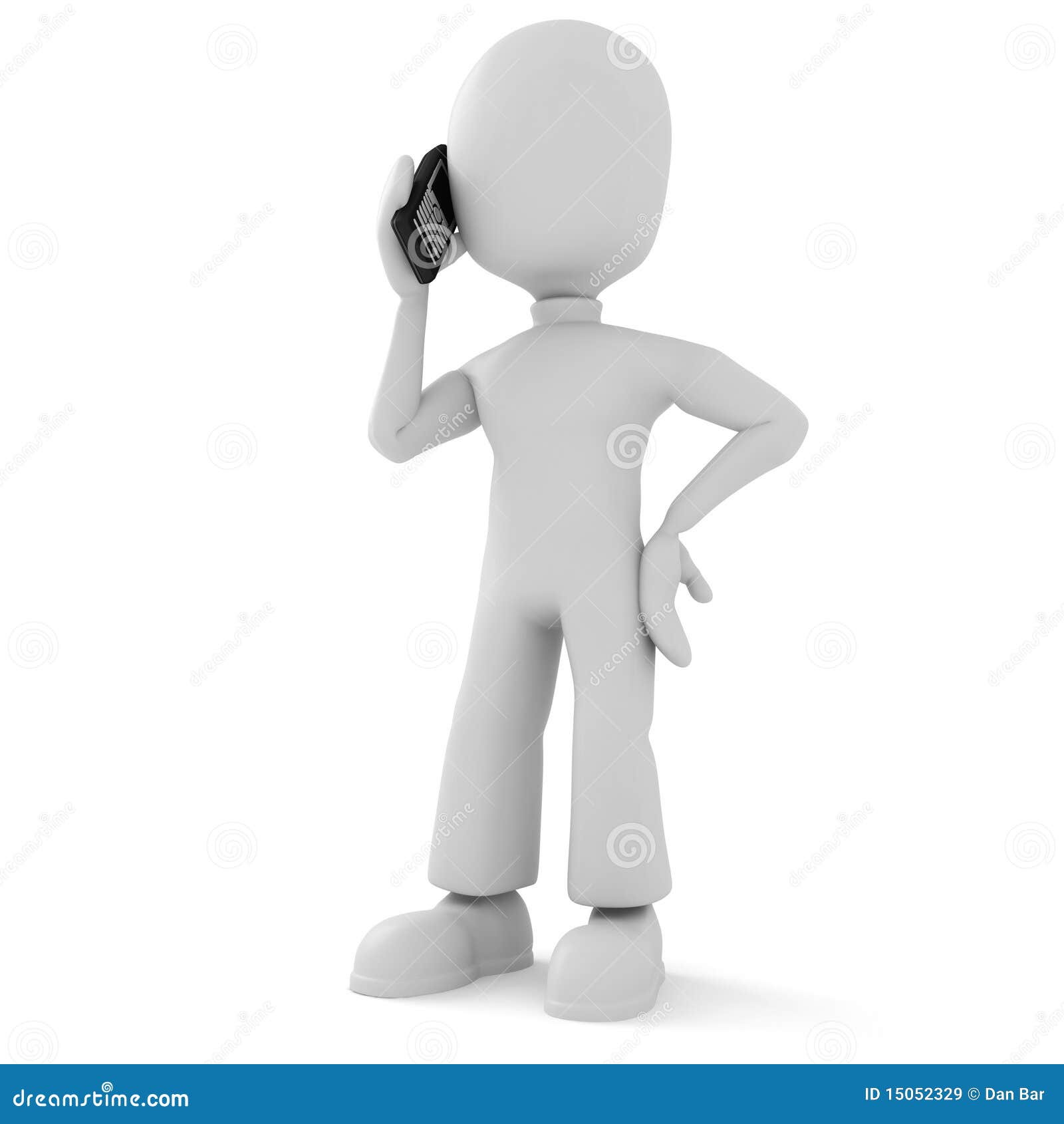 Homem 3d, Falando No Telefone Ilustração Stock - Ilustração de homem ...
