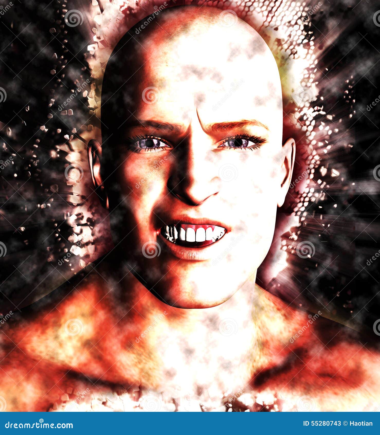 Homem agressivo ilustração stock. Ilustração de perigo - 55280743