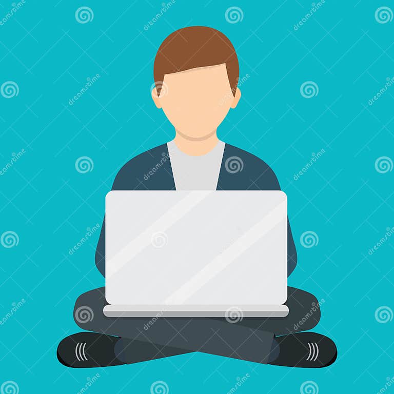 Homem Autônomo Que Trabalha Com O Portátil Na Poltrona Trabalho ... Homem Autônomo Que Trabalha Com O Portátil Na Poltrona Trabalho ...