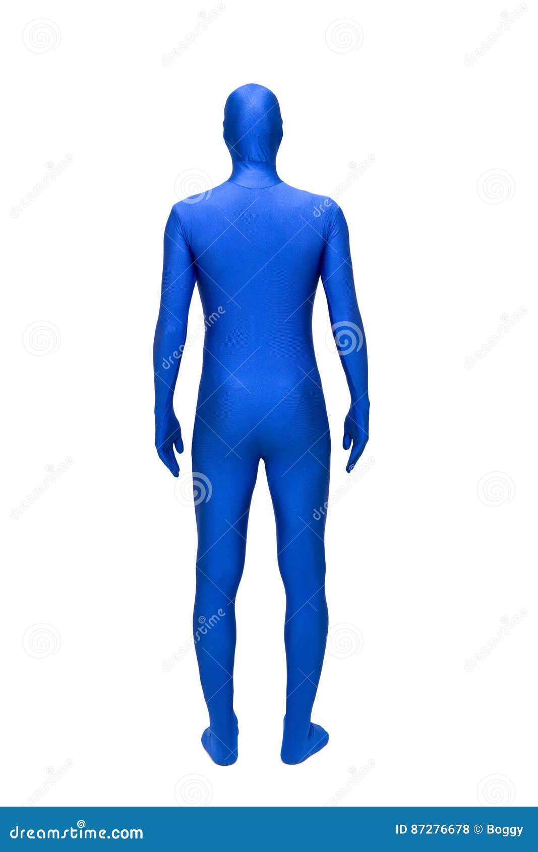 Homem Azul Misterioso No Morphsuit Foto de Stock - Imagem de gesto ...