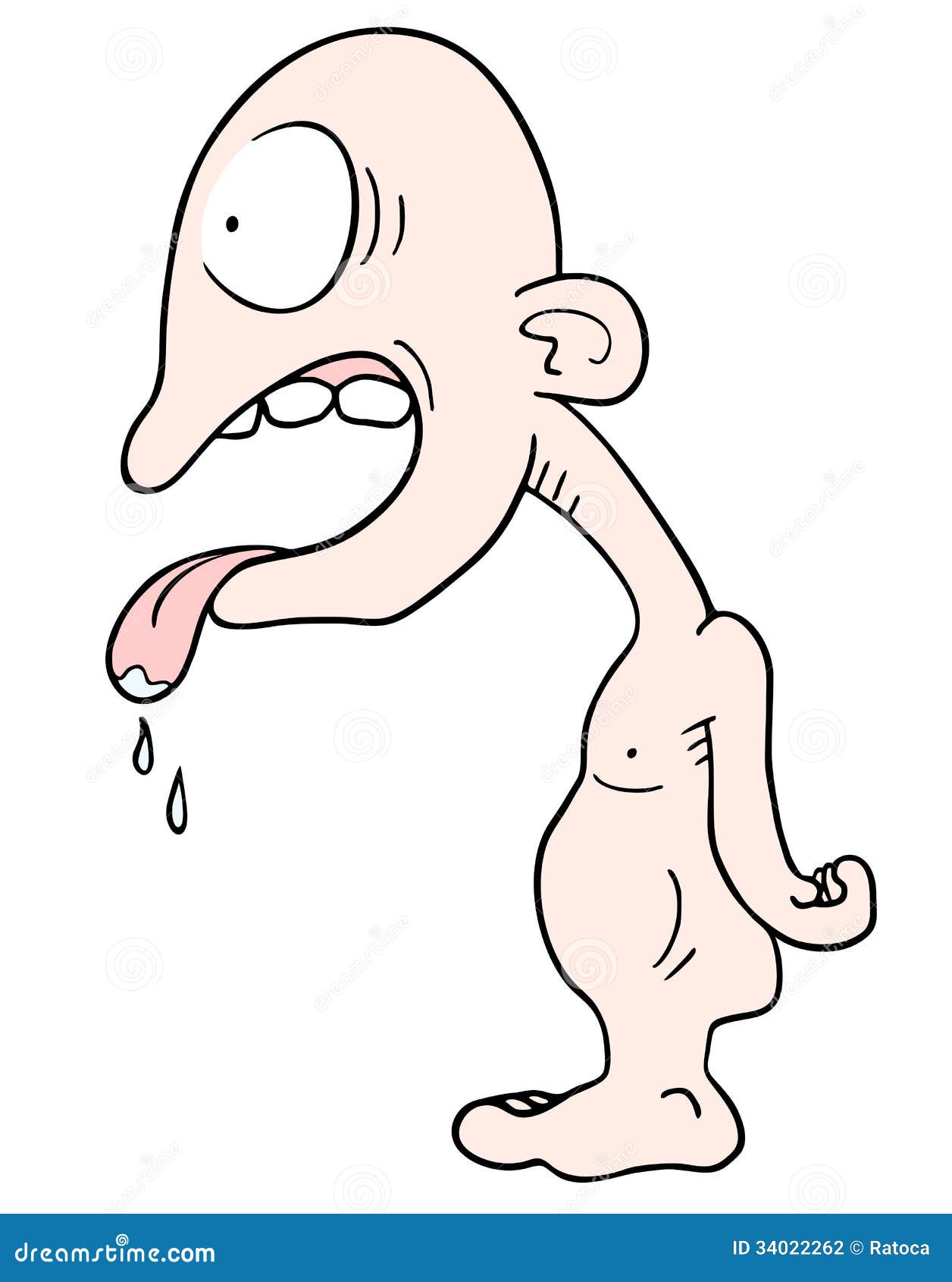Homem babando ilustração do vetor. Ilustração de estilo - 34022262