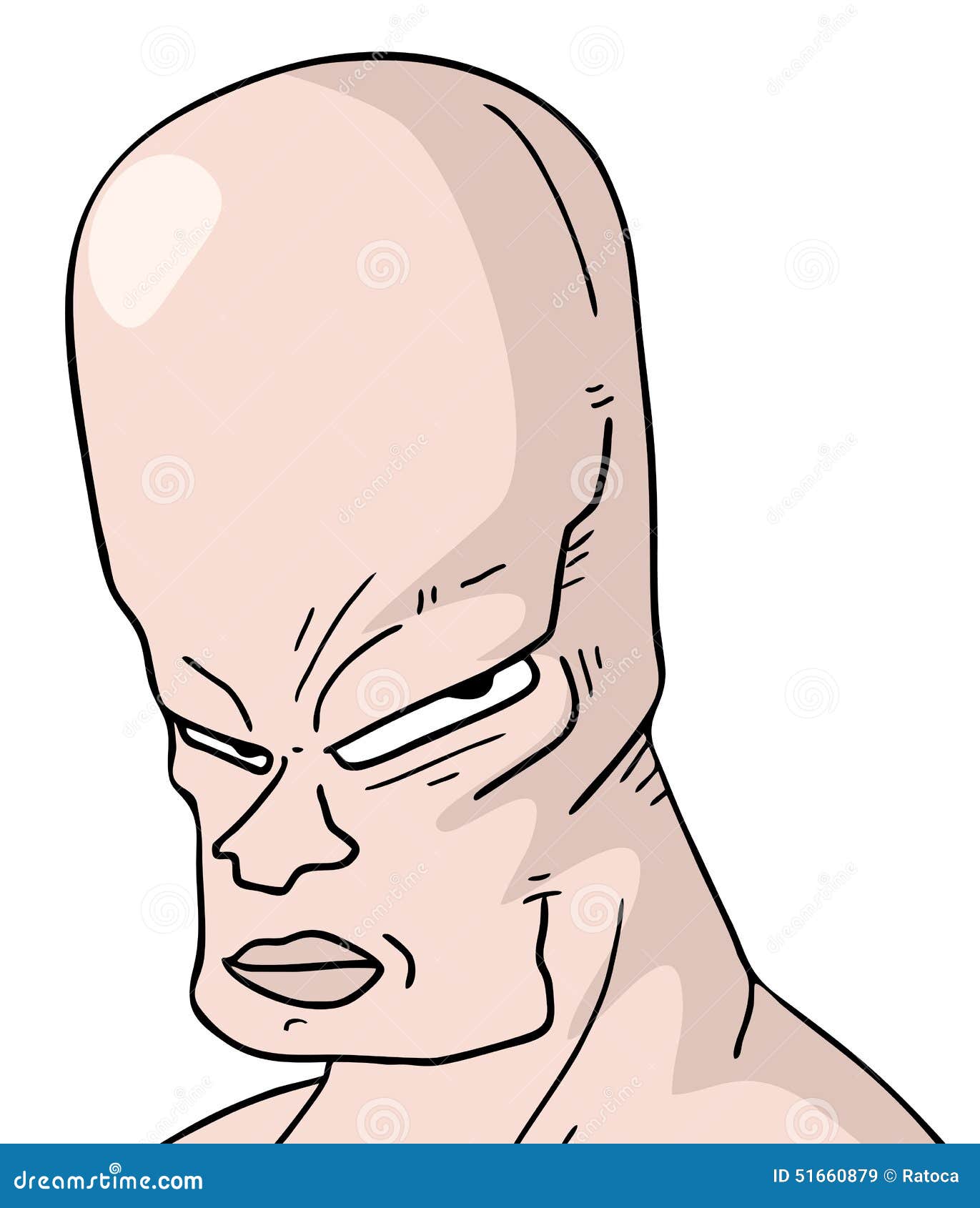 Homem calvo ilustração do vetor. Ilustração de corpo - 51660879