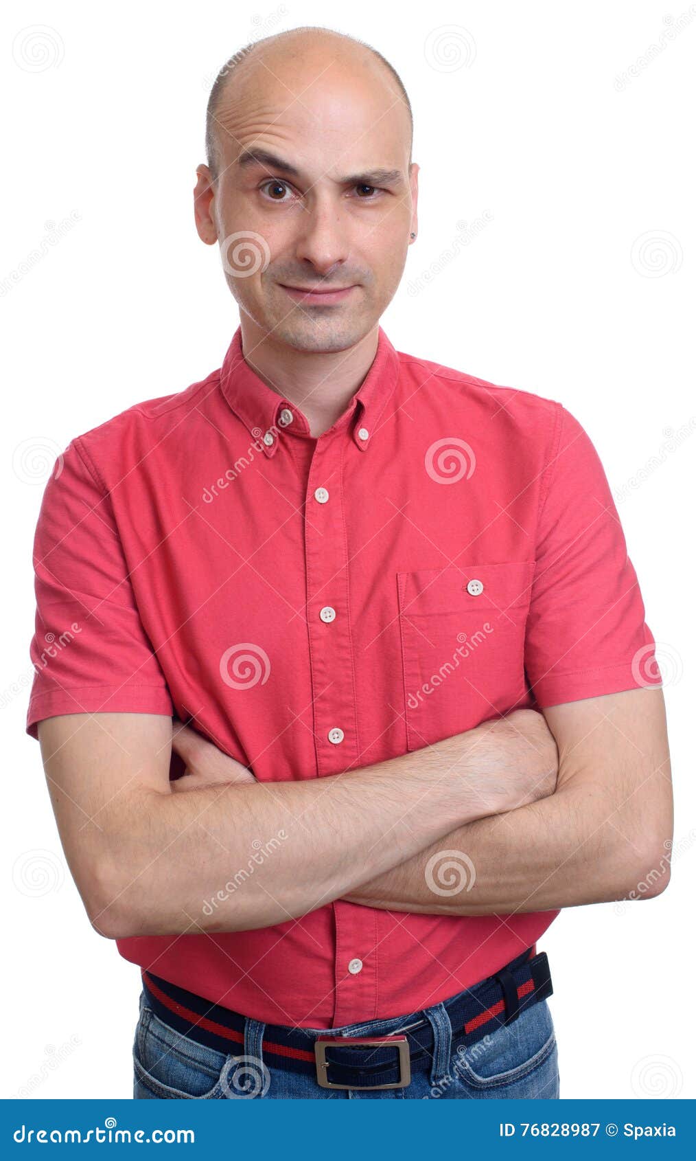 Homem Calvo Com Sobrancelha Aumentada Imagem de Stock - Imagem de cara ...