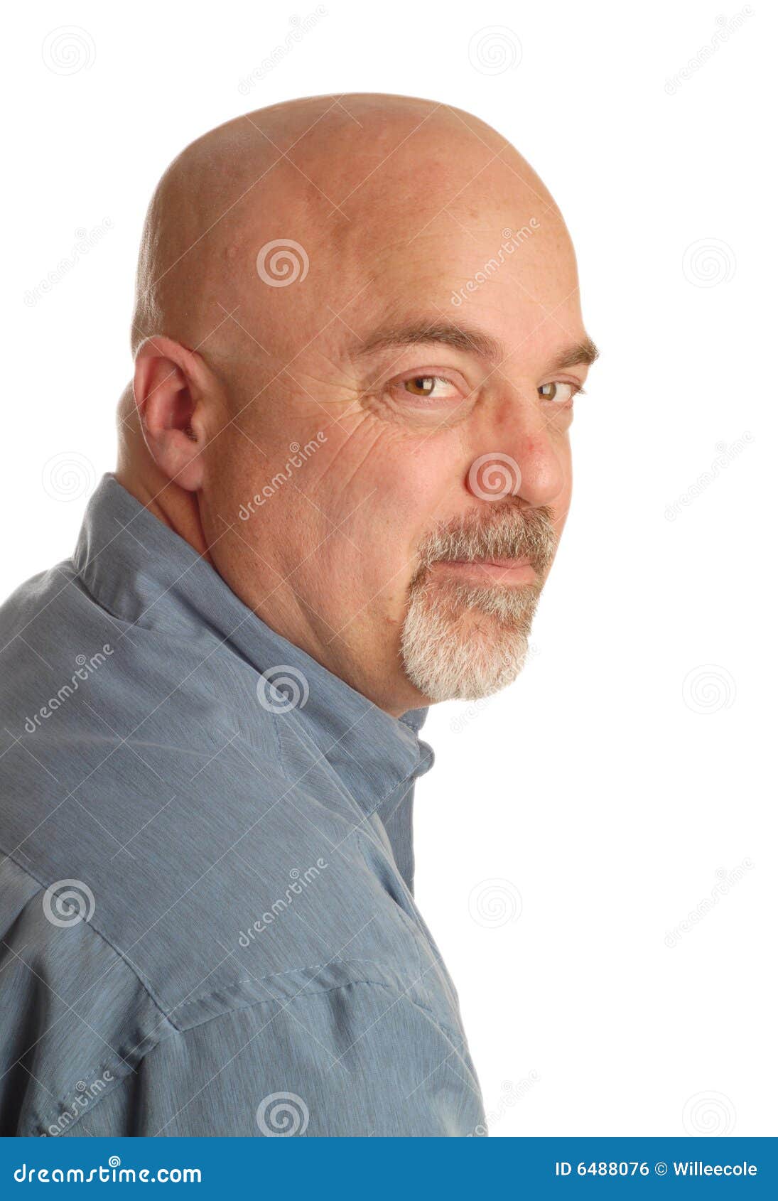 Homem calvo isolado foto de stock. Imagem de macho, retrato - 6488076