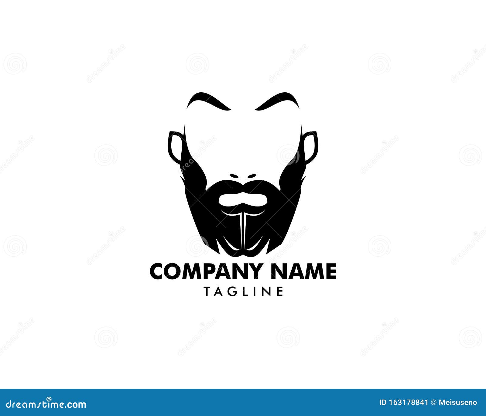 Homem Com Bigode E Logo Barba Ilustração do Vetor - Ilustração de ...