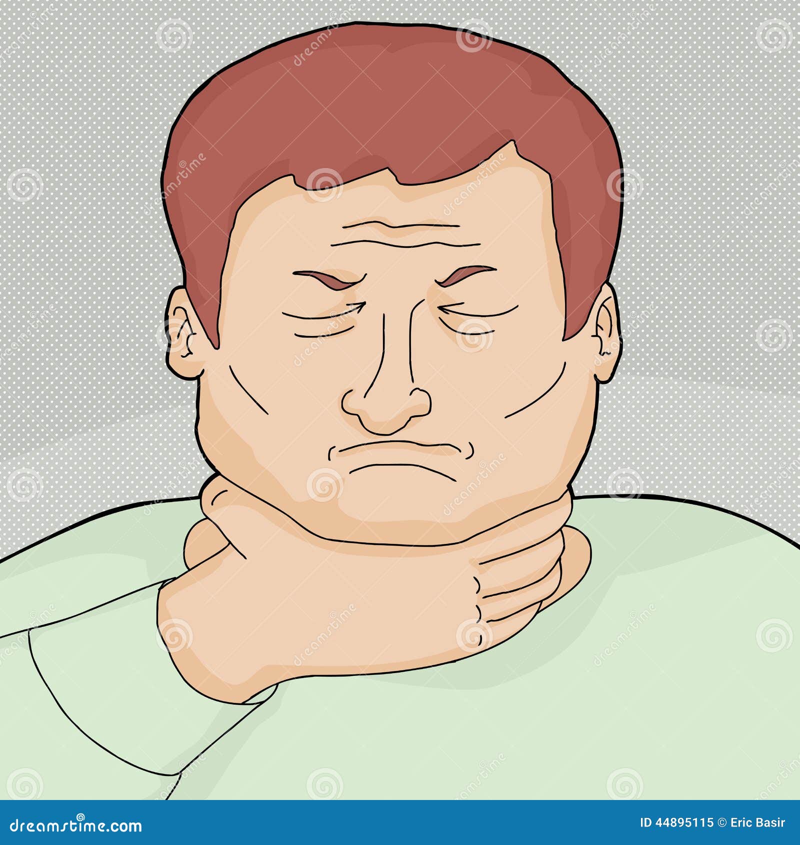 Homem Com Garganta Inflamada Ilustração do Vetor - Ilustração de homem ...