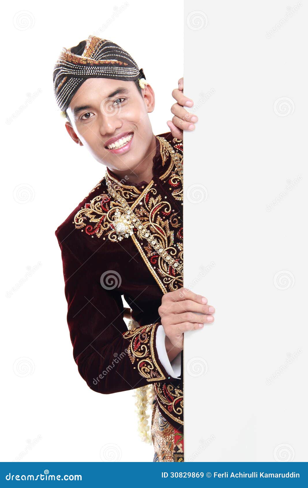 Homem Com O Terno Tradicional De Java Imagem de Stock - Imagem de posse ...