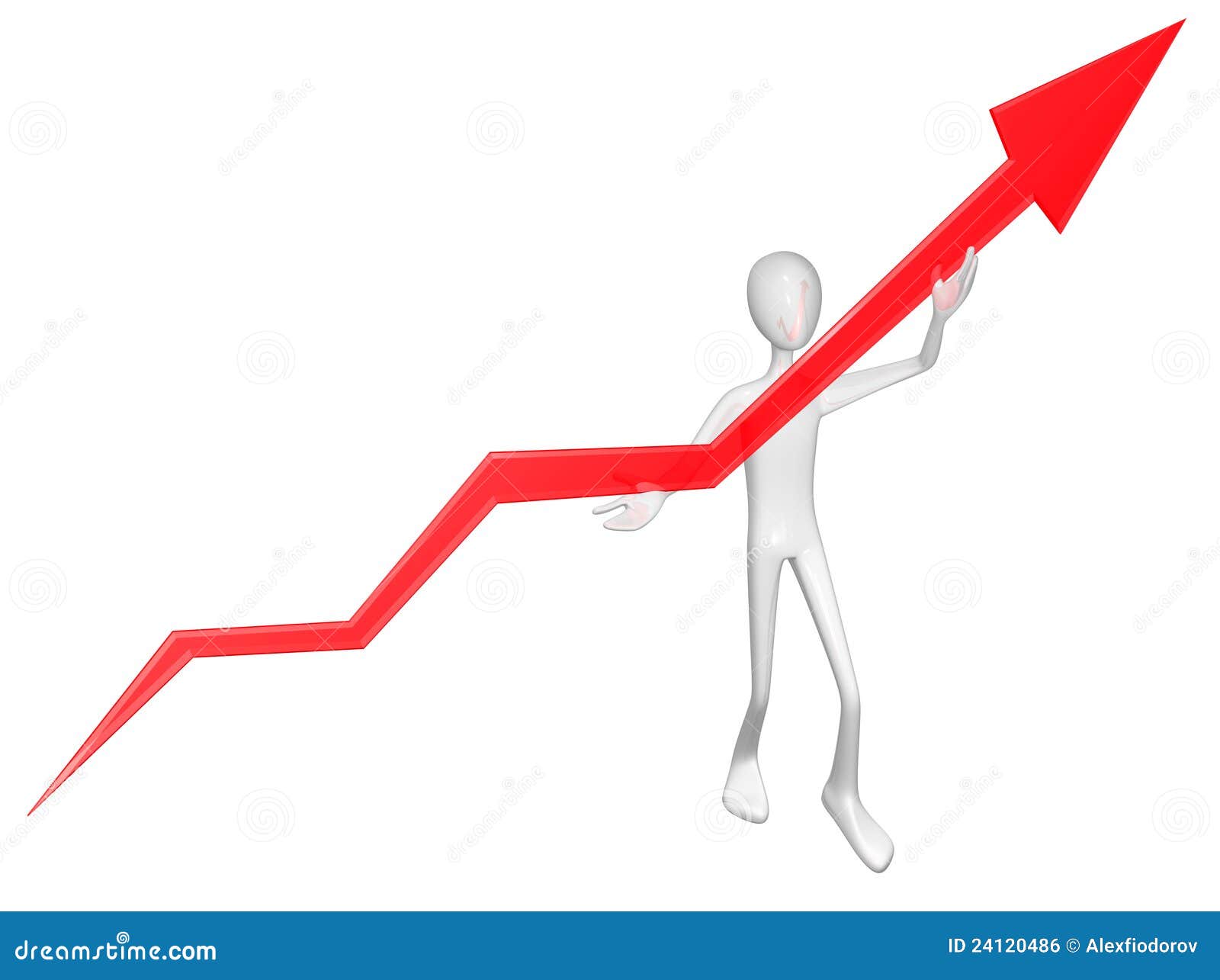 Homem com seta vermelha. ilustração stock. Ilustração de homens - 24120486