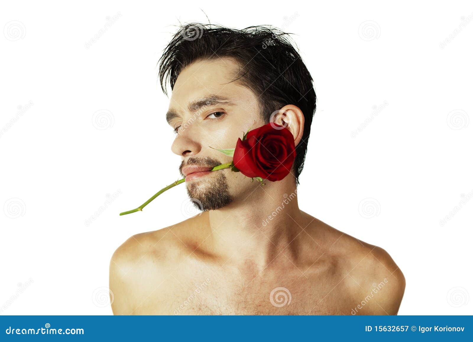 Homem Com Uma Rosa Em Sua Boca Em Um Fundo Branco Imagem de Stock ... Homem Com Uma Rosa Em Sua Boca Em Um Fundo Branco Imagem de Stock ...
