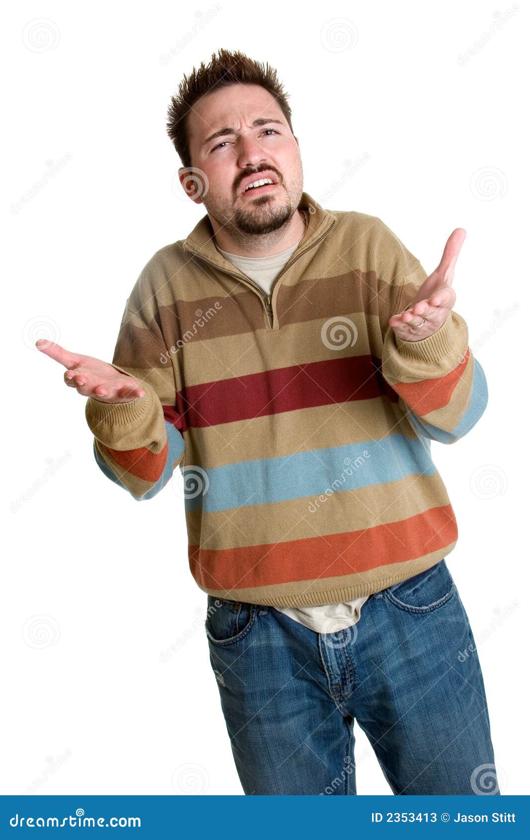 Homem confuso imagem de stock. Imagem de cavanhaque, homem - 2353413