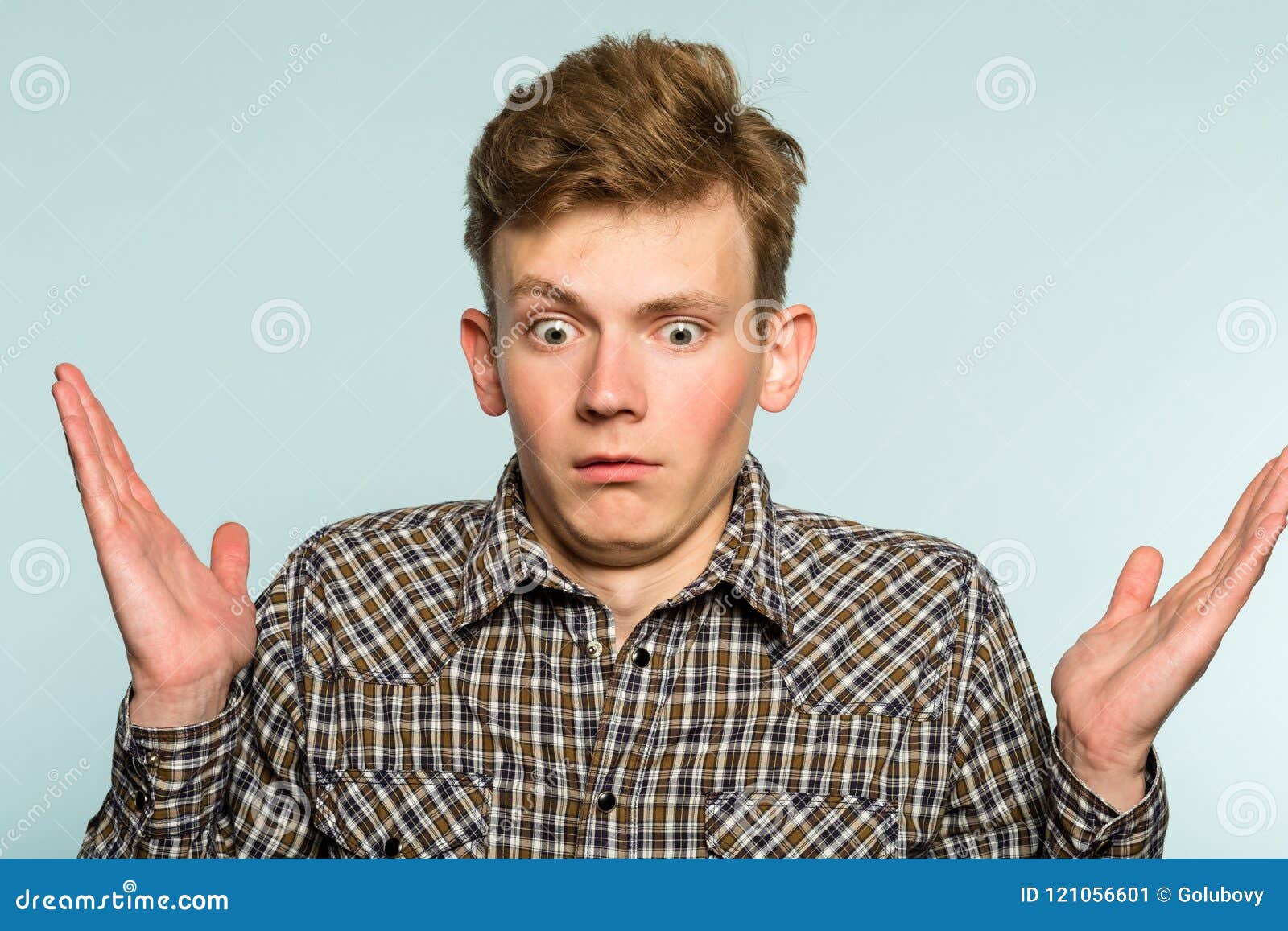 Homem Confuso Perplexo Confundido Uncomprehending Imagem de Stock ...