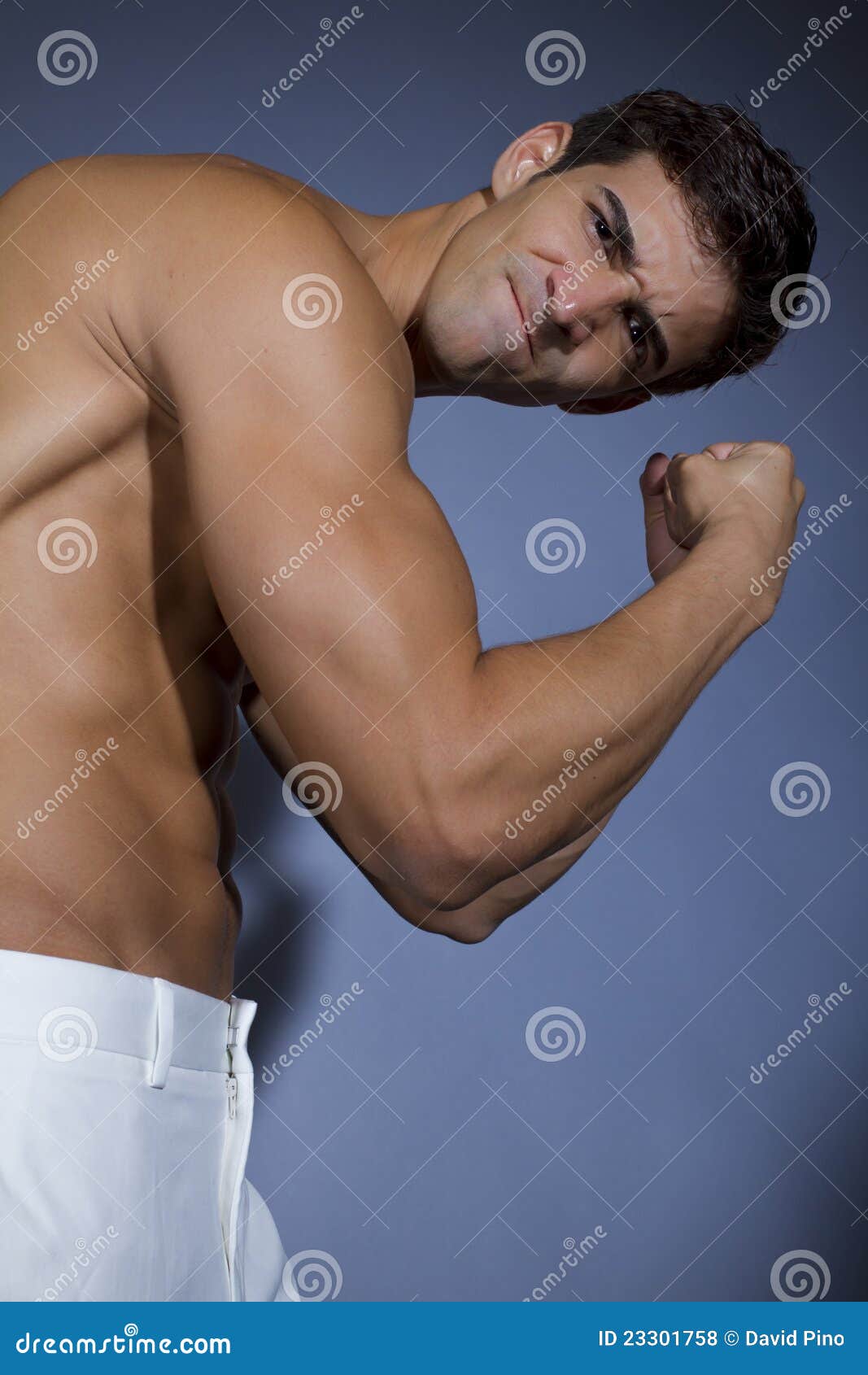 Homem Da Luta Pronto Para Lutar Foto de Stock - Imagem de macho, homem ...