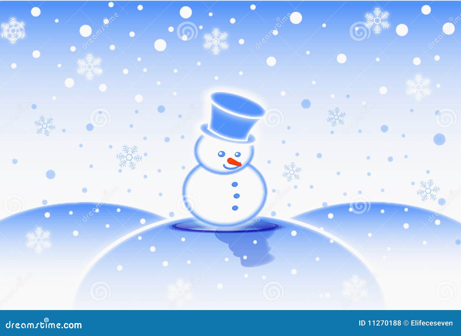 Homem da neve ilustração do vetor. Ilustração de homem - 11270188