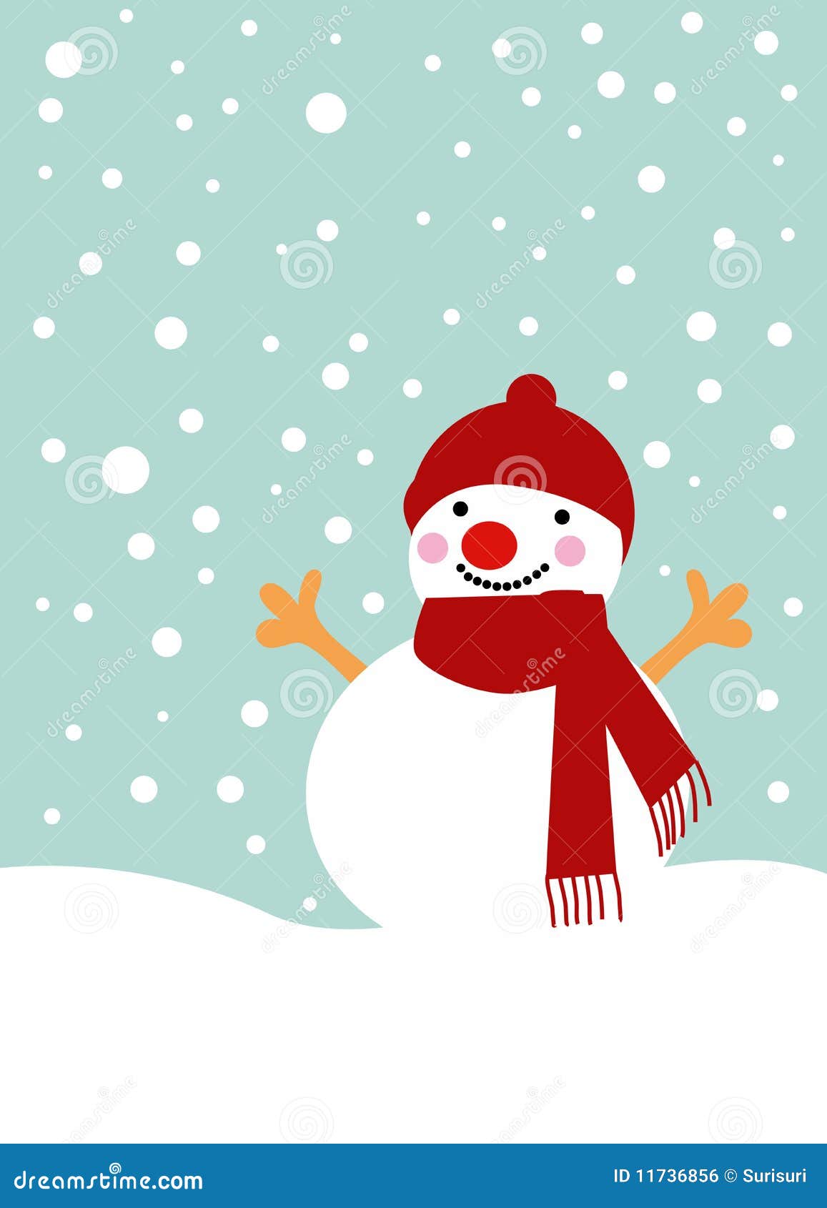 Homem da neve ilustração do vetor. Ilustração de snowman - 11736856