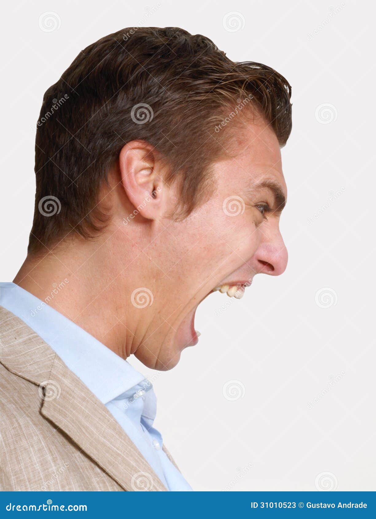 Homem da raiva. imagem de stock. Imagem de furioso, olhar - 31010523