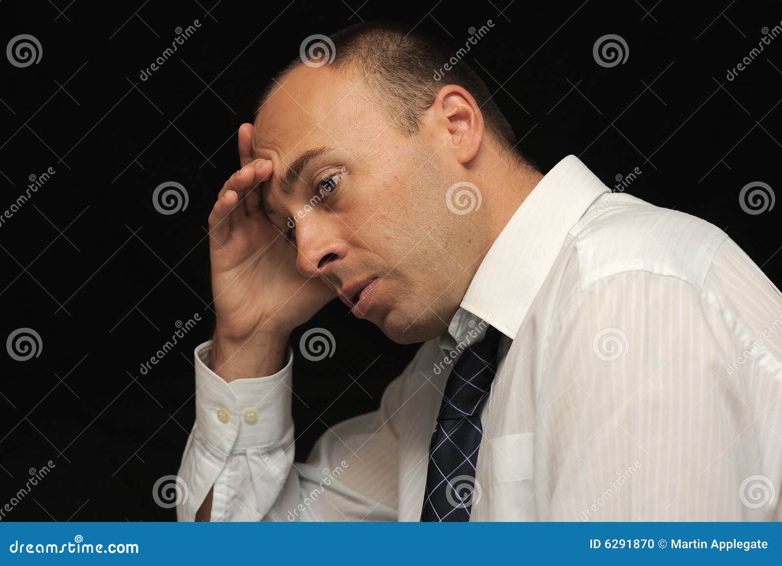 Homem De Negócios Preocupado Foto de Stock - Imagem de infelicidade ...