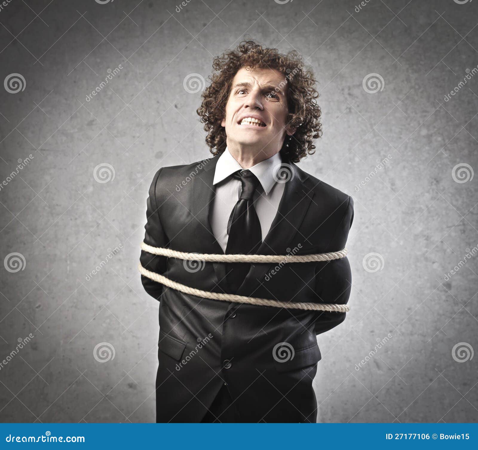 Homem De Negócios Amarrado Imagem de Stock Royalty Free - Imagem: 27177106