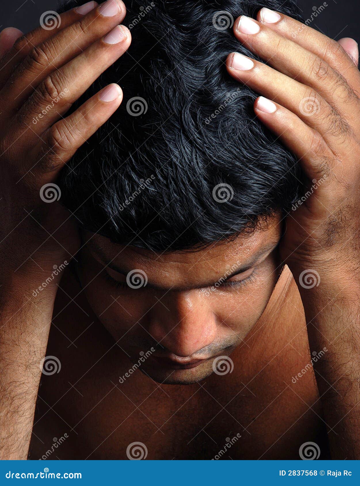 Homem deprimido foto de stock. Imagem de preocupado, adulto - 2837568