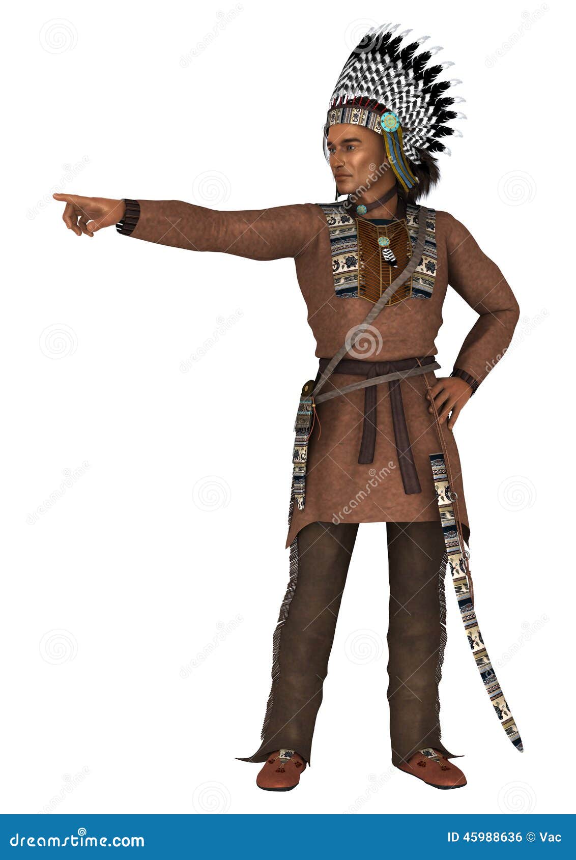 Homem do nativo americano ilustração stock. Ilustração de povos - 45988636