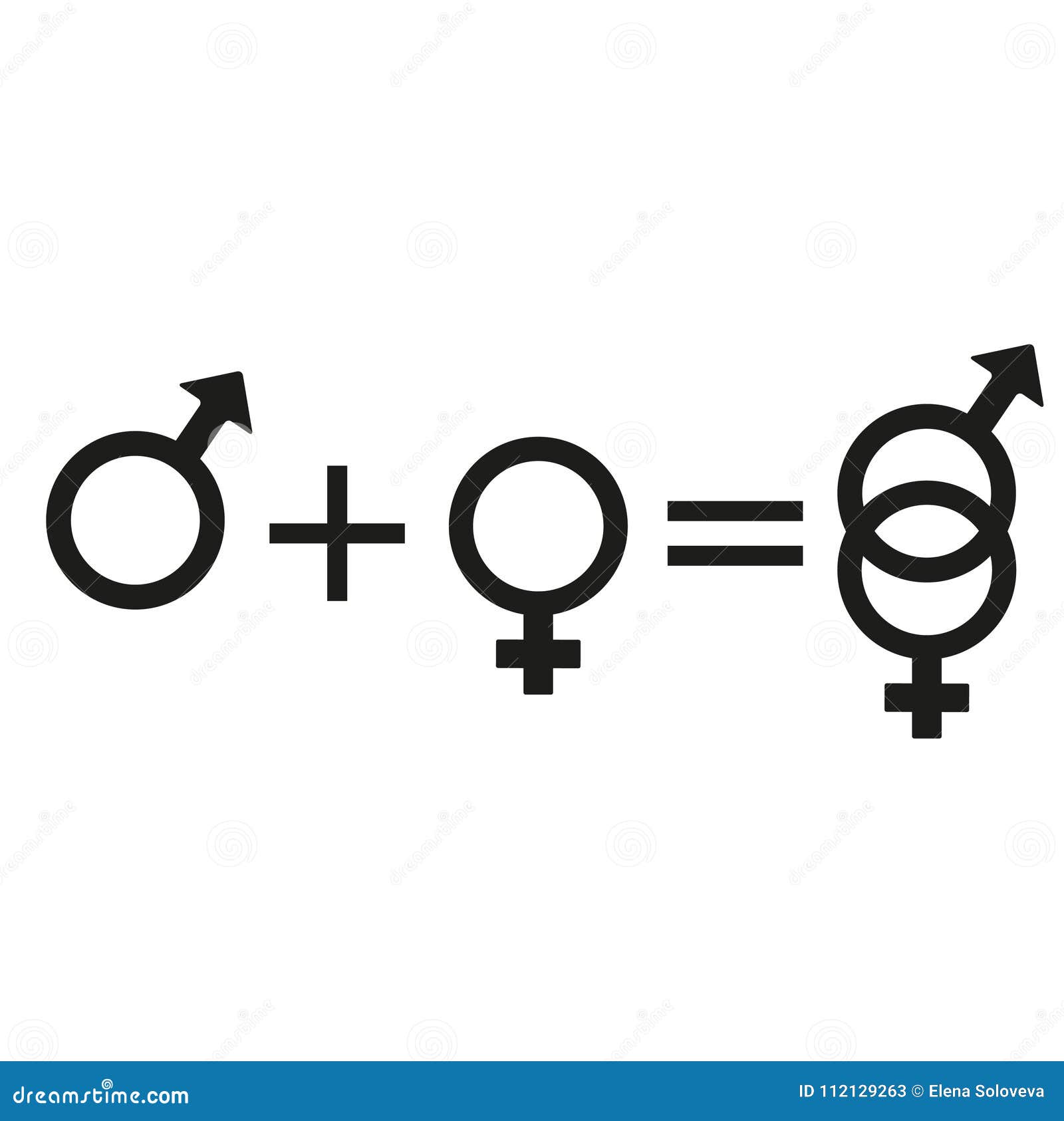 Homem E Mulher Do Sinal Grupo De Símbolo Masculino E Fêmea Ilustração