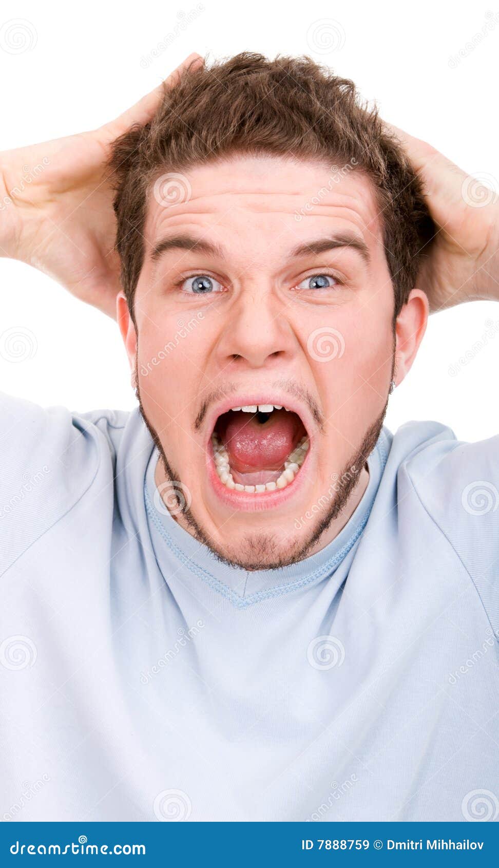 Homem em um choque imagem de stock. Imagem de tristeza - 7888759