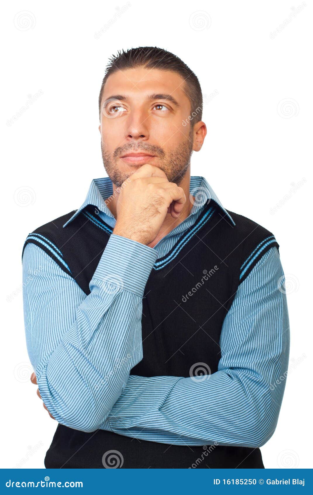 Homem executivo pensativo foto de stock. Imagem de sério - 16185250