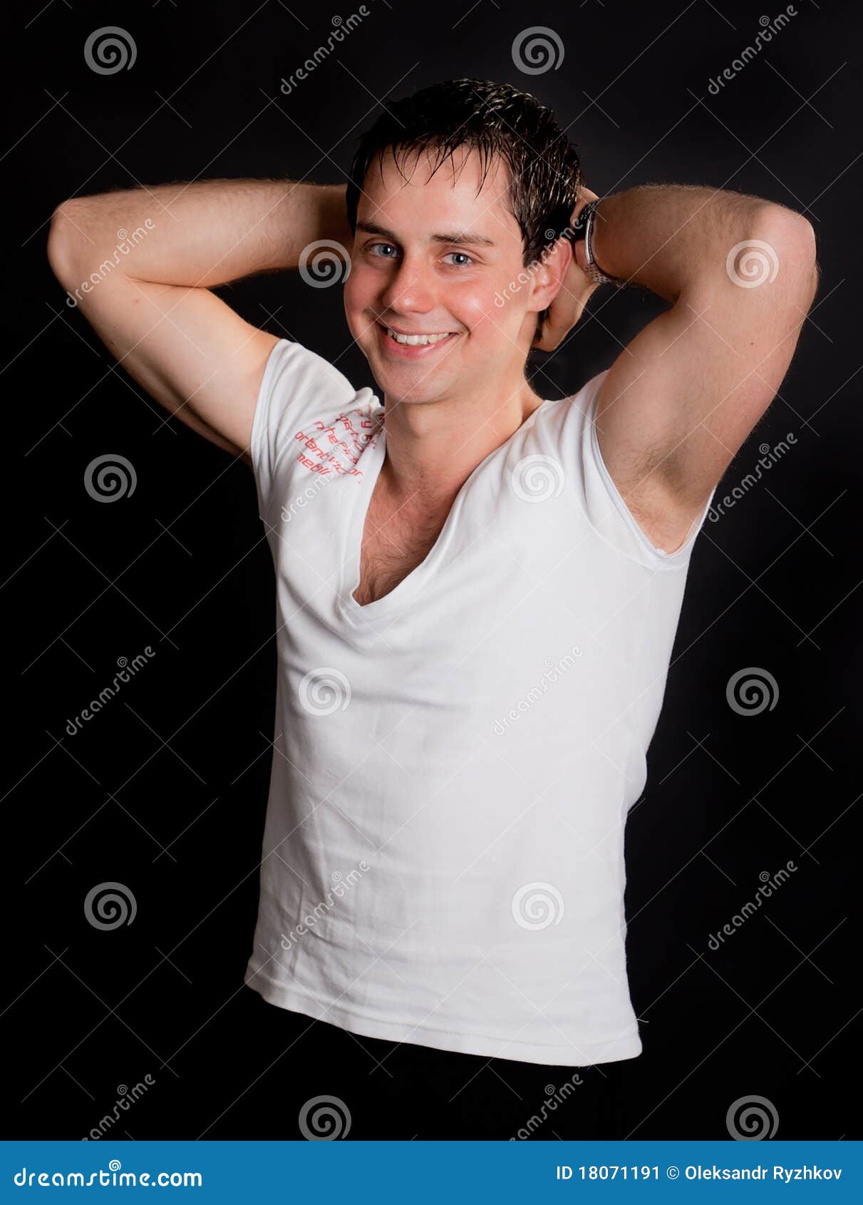 Homem feliz imagem de stock. Imagem de forma, caucasiano - 18071191