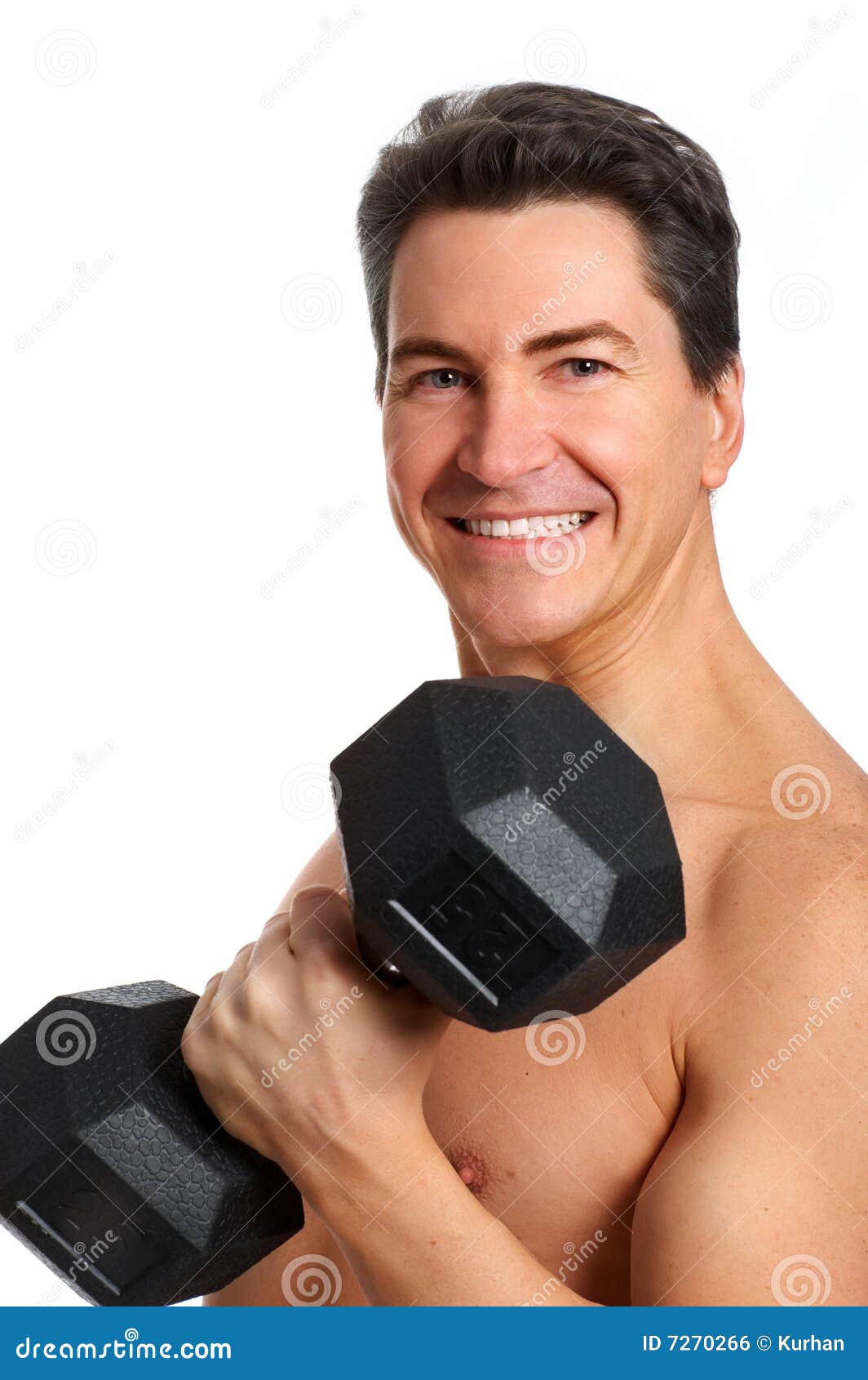 Homem forte de sorriso foto de stock. Imagem de homem - 7270266