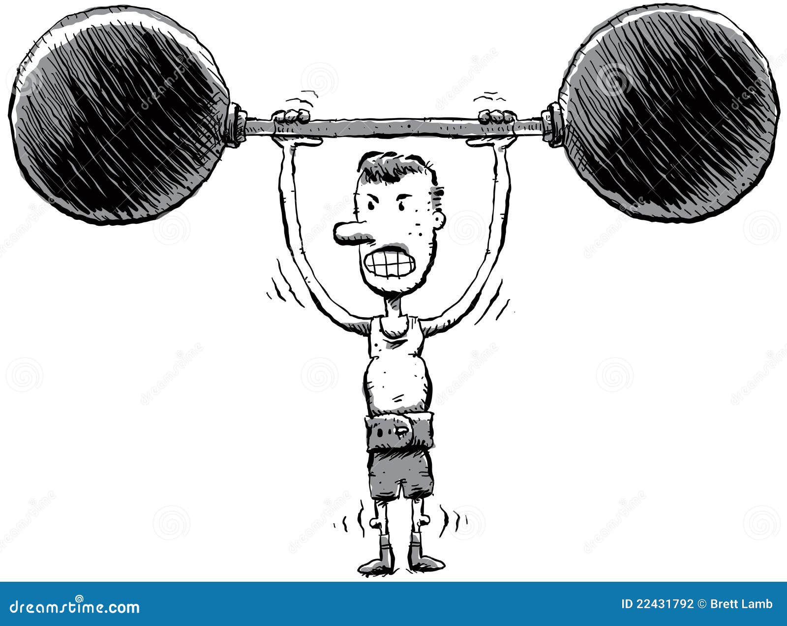 Homem forte magro ilustração stock. Ilustração de fino - 22431792