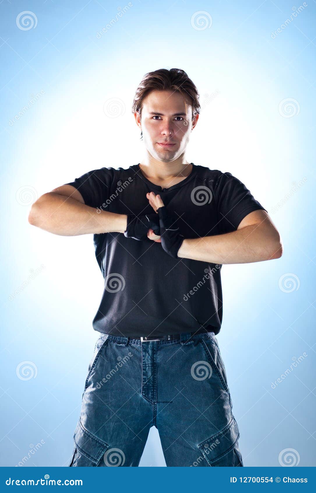 Homem Forte Pronto Para Lutar Foto de Stock - Imagem de europeu ...