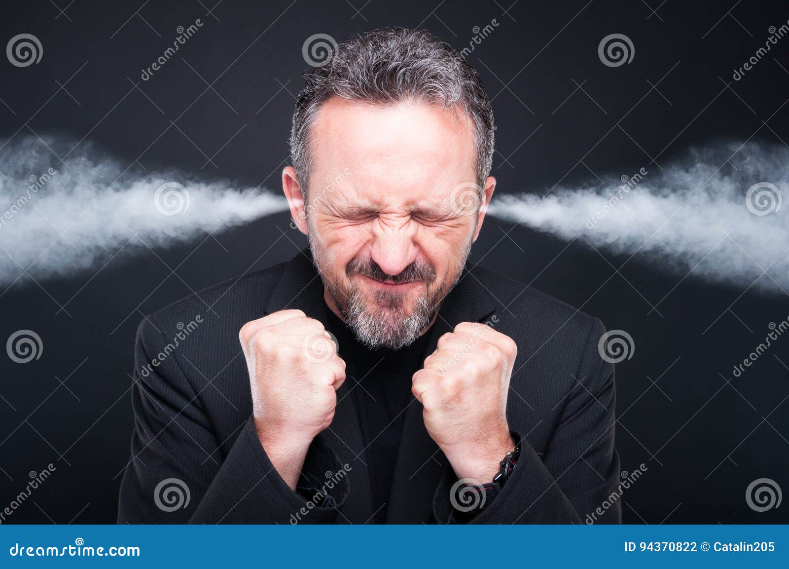 Homem Frustrante Irritado Com Cabeça De Explosão Foto de Stock - Imagem ...