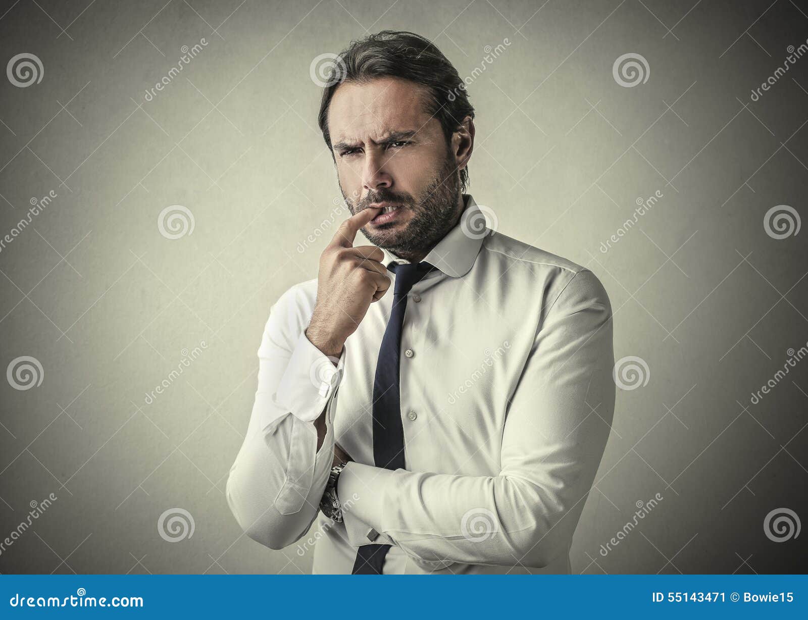 Homem indeciso imagem de stock. Imagem de bonito, adulto - 55143471