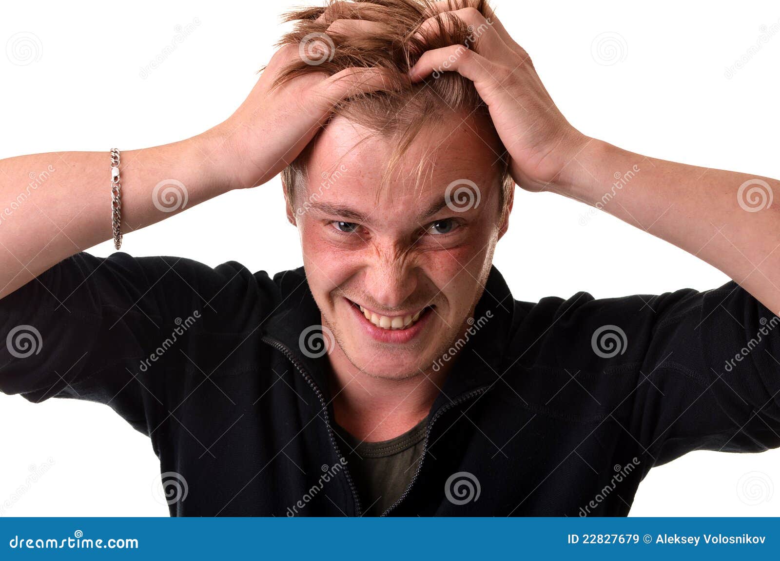 Homem irritado imagem de stock. Imagem de forma, rasgo - 22827679