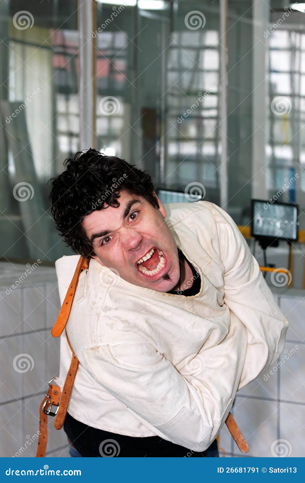 Homem louco imagem de stock. Imagem de caricatura, cara - 26681791