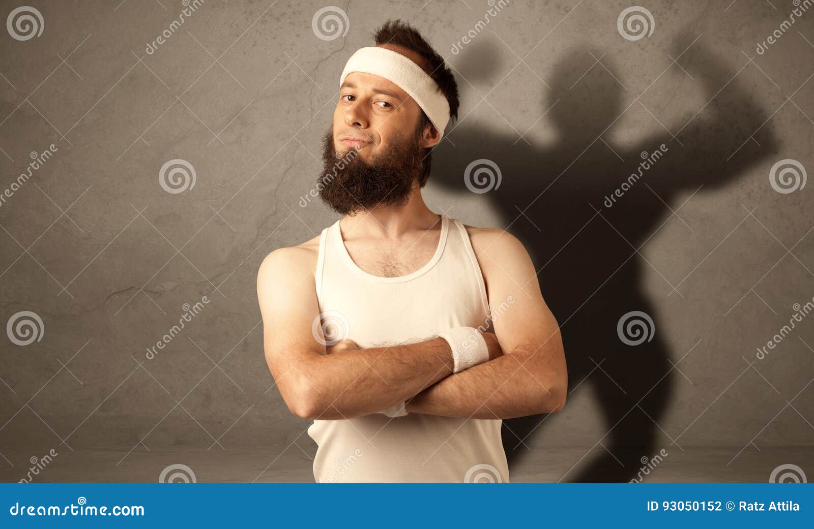 Homem Magro Com Sombra Musculous Foto de Stock - Imagem de esportes ...